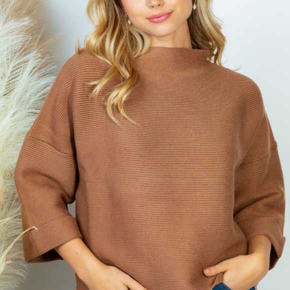 white birch | Sweaters | White Birch Full Size Horizontalribbing ...